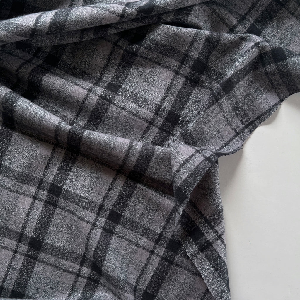 Gray Tartan Plaid Flannel - Needle Sharp
