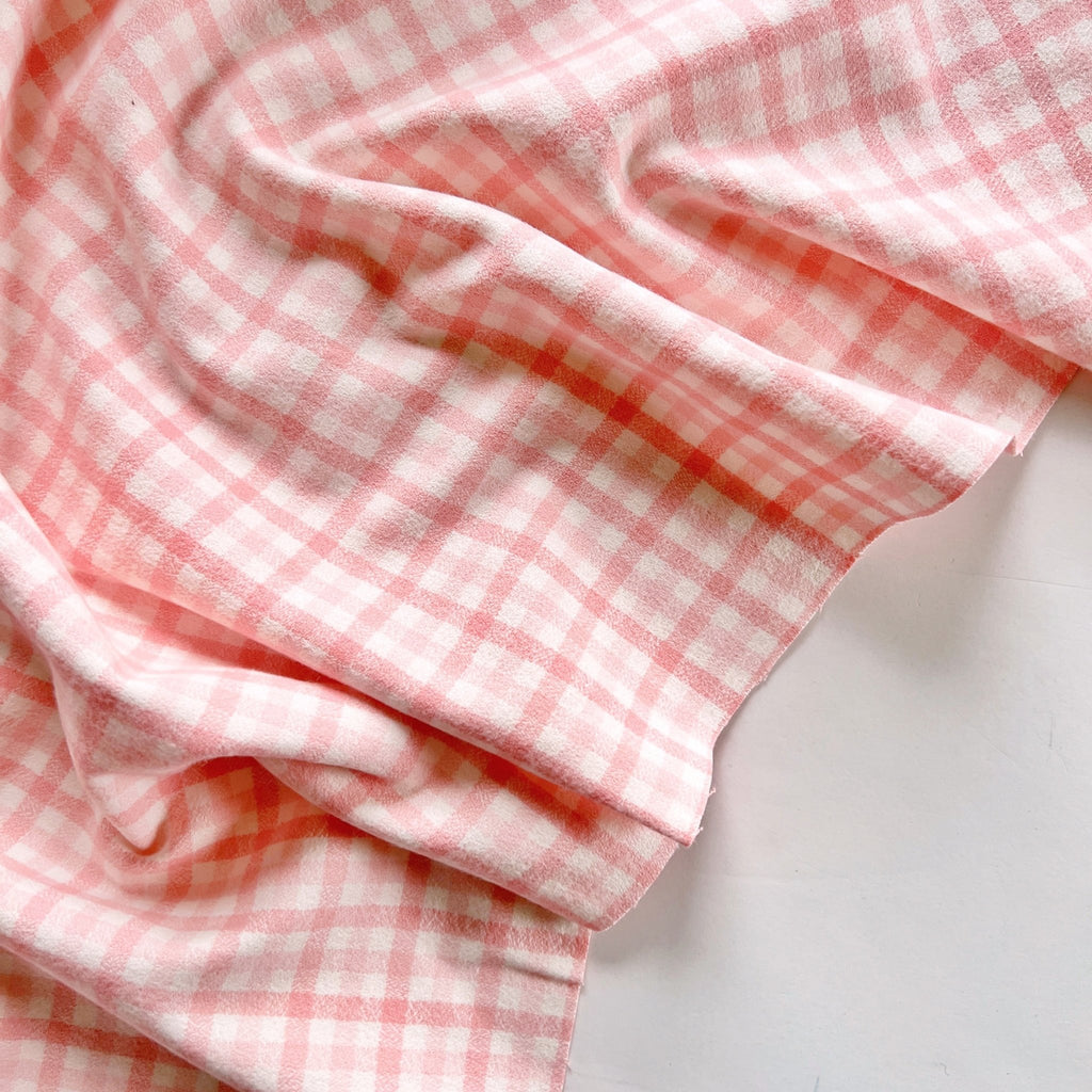 Ballerina Pink Tartan Cotton Flannel - Needle Sharp