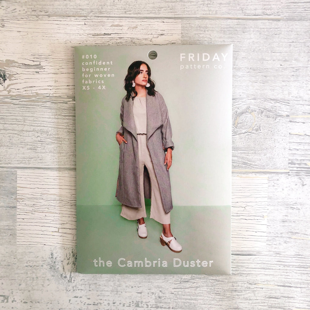 Cambria Duster Sewing Pattern by Friday Pattern Company – Needle Sharp