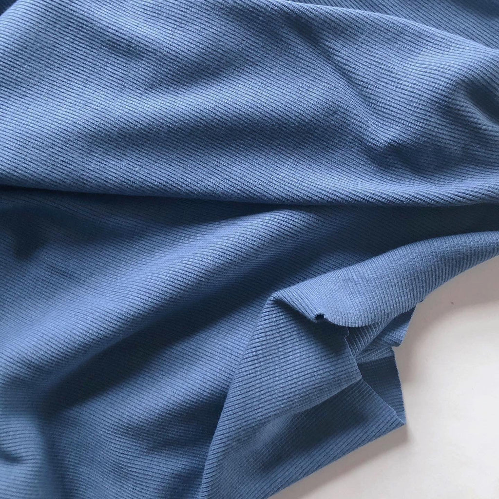 Denim Blue Rib Knit - Needle Sharp